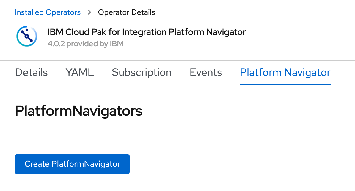 Installing Cloud Pak for Integration using Operators