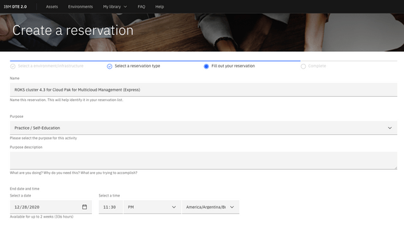 Requesting your ROKS Environment
