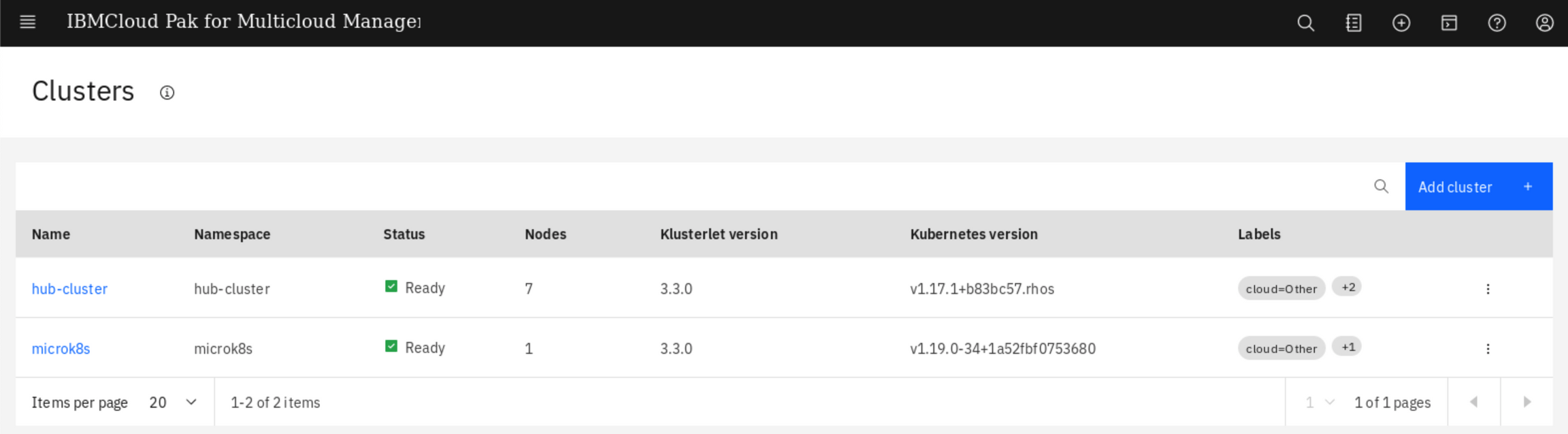 Lab 1 - Multicluster Management - Skytap