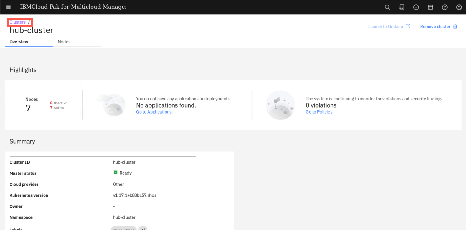 Lab 1 - Multicluster Management - Skytap