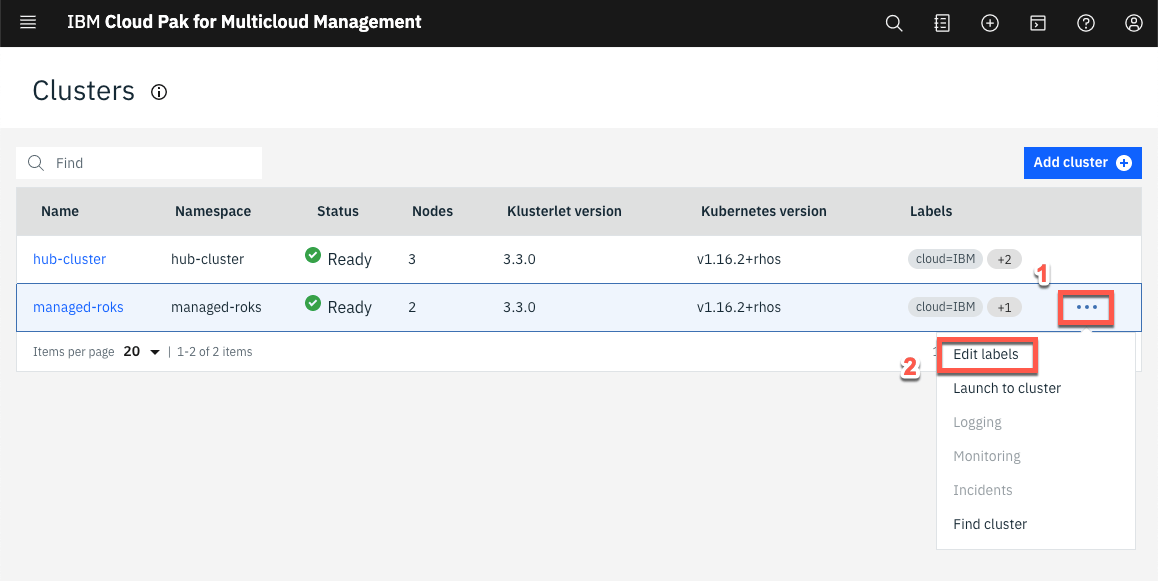 Lab 1 - Multicluster Management - ROKS